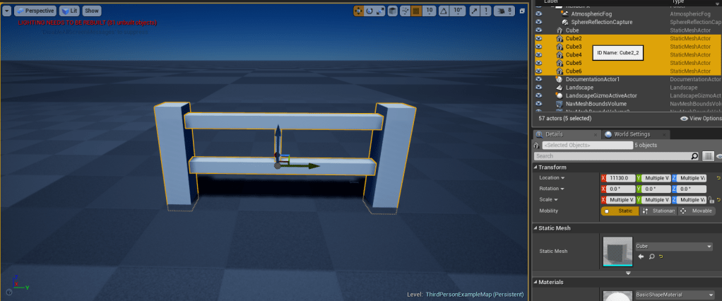 Unreal Engine Tip #4 – Merging Actors into Static Mesh – Think, Sleep ...